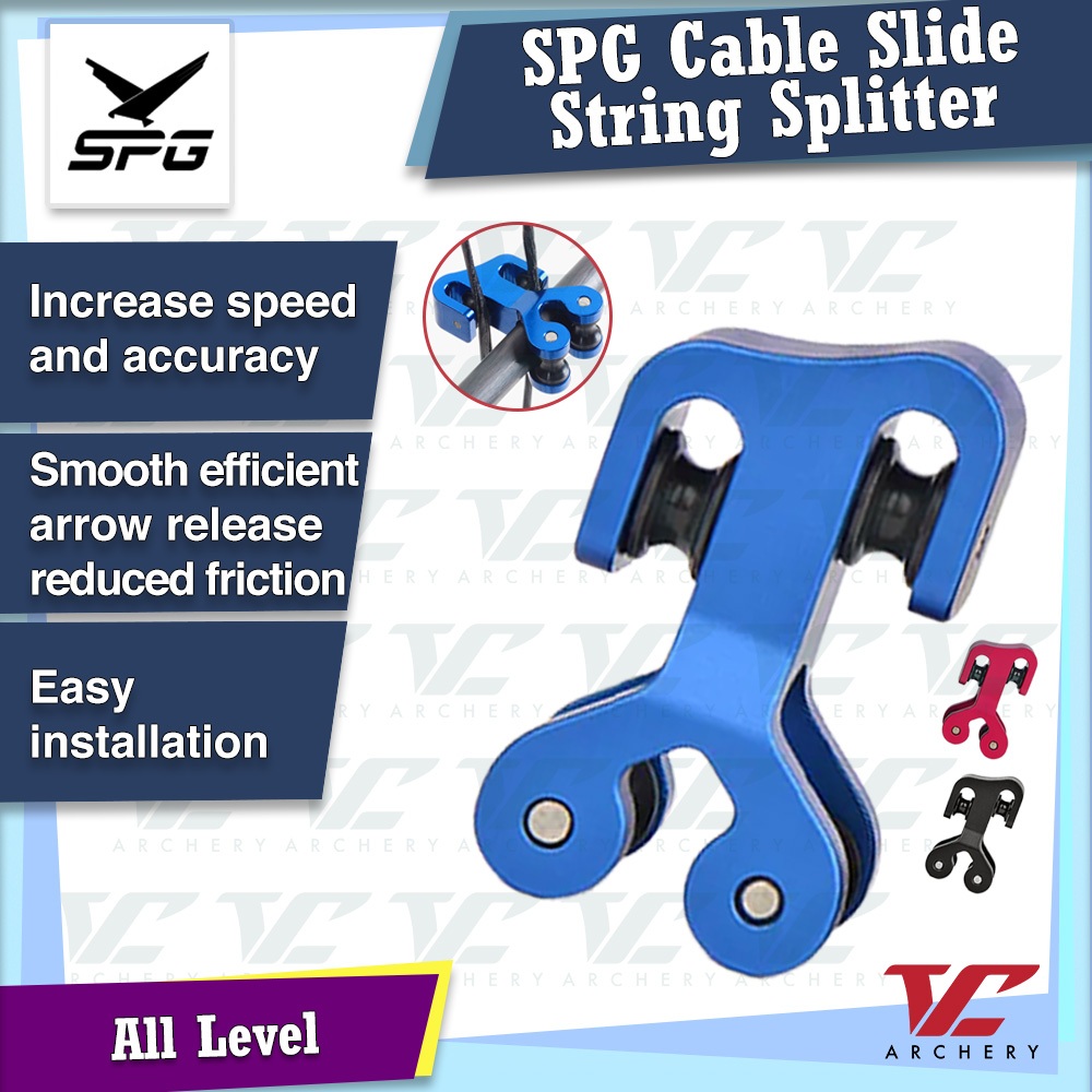 V Club Archery Compound Bow Cable Slide String Splitter - Aluminium Roller Glide Bowstring ...