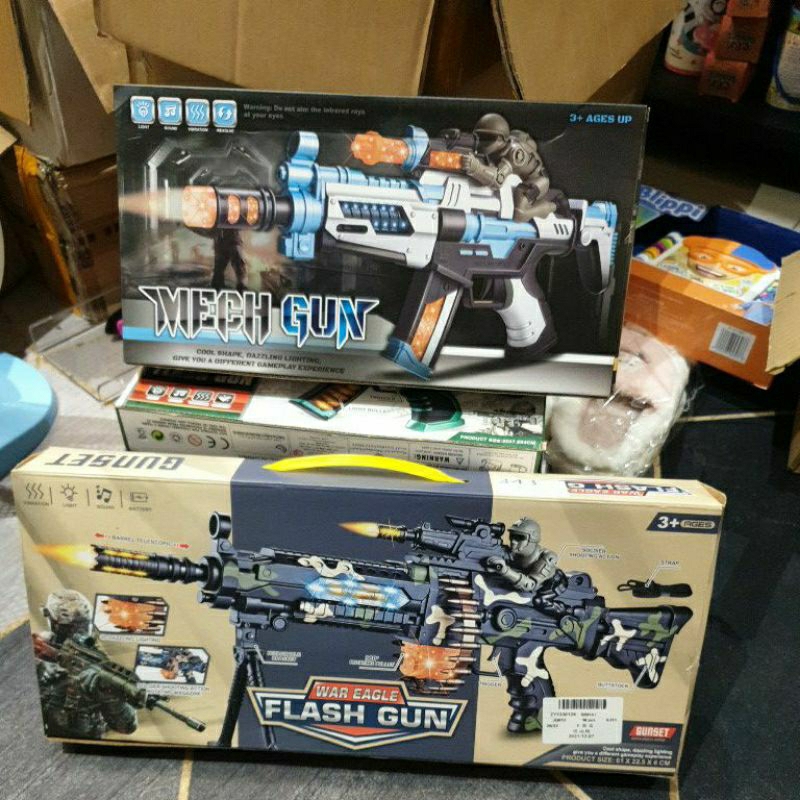 [RCL TOYS] MECH GUN WAR EAGLE FLASH GUN RACING FIRE KIDS | Shopee Malaysia