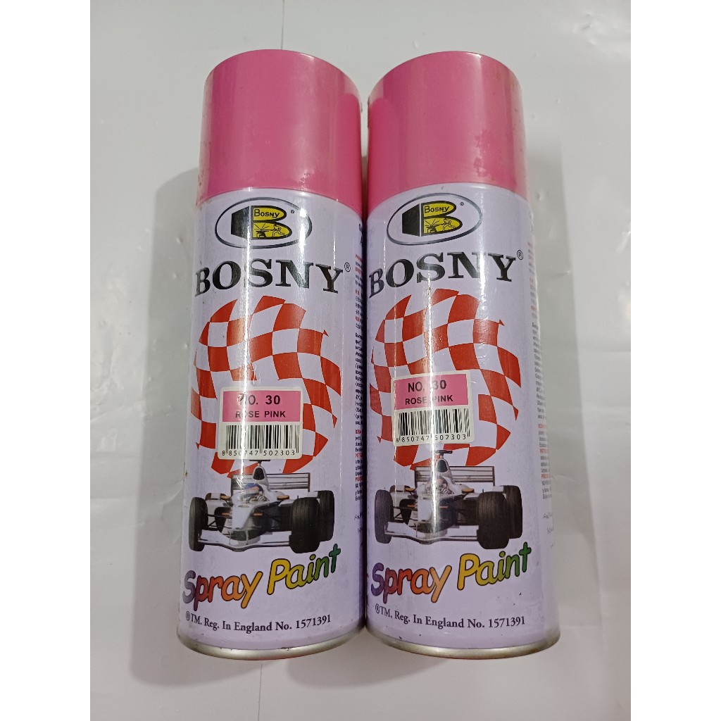 BOSNY 100% ORIGINAL ACRYLIC SPRAY PAINT AUTOMOTIVE NO.30-ROSE PINK (NOT ...