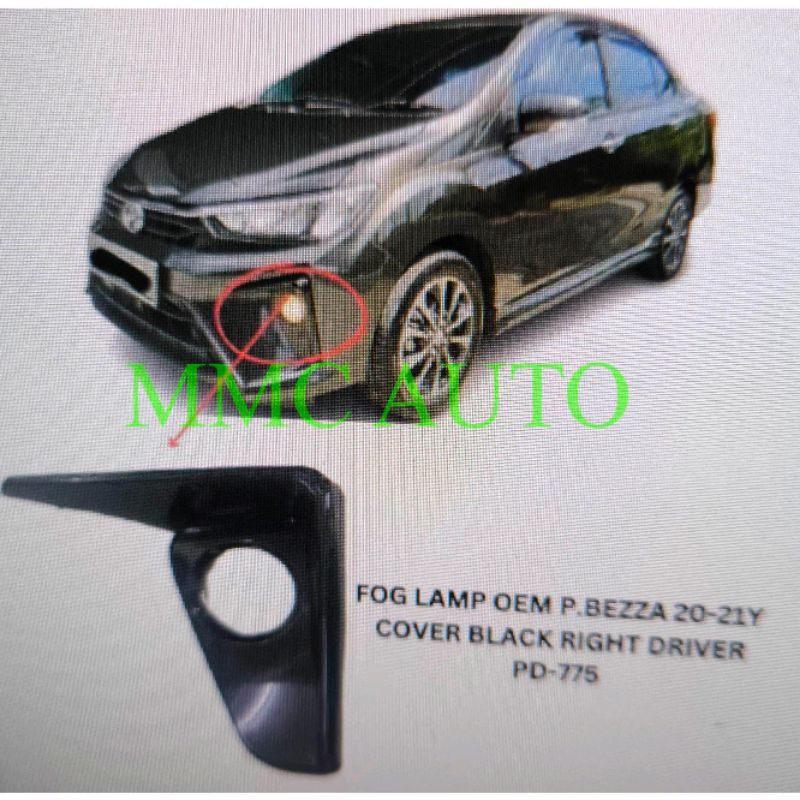 Perodua Bezza 2019- 2023 Fog Lamp Cover Garnish ( With Fog Lamp Hole ...