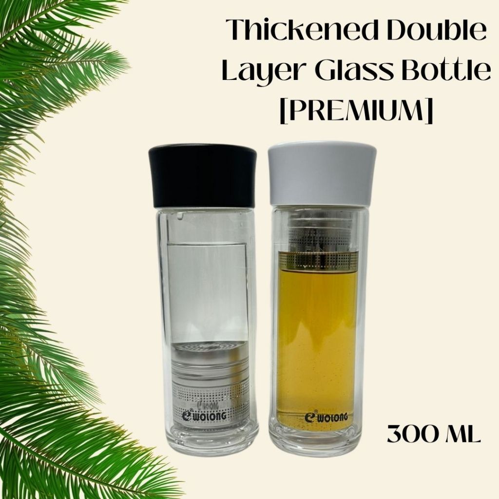 Premium Double Wall Magnetic Glass Tea Bottle with Magnetic Tea Filter ...