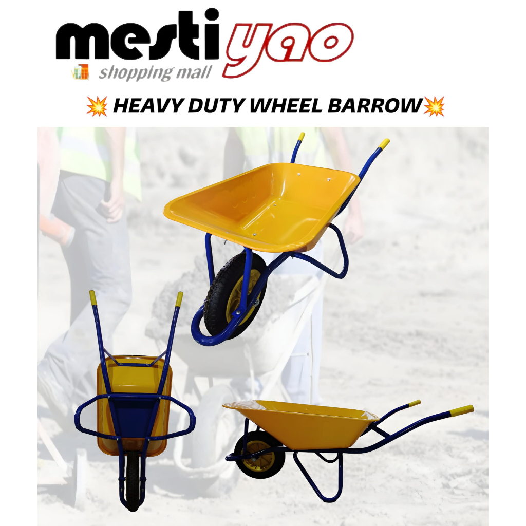 (SIAP PASANG) HEAVY DUTY WHEEL BARROW/KERETA SORONG HEAVY DUTY/TAYAR ...