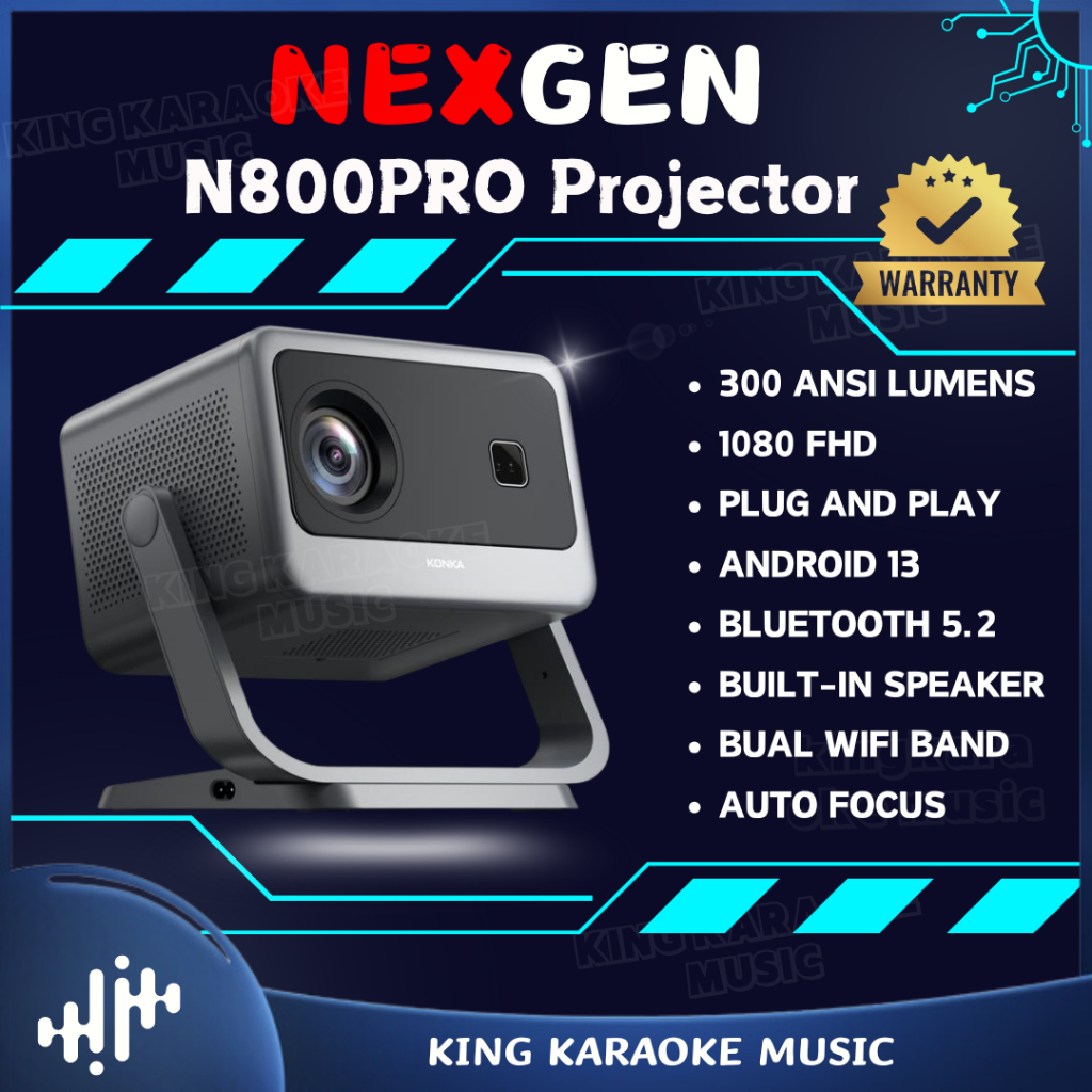 SMART PROJECTOR NEXGEN N800 PRO | ANDROID 13.0 | 2GB RAM + 32GB ROM | Shopee Malaysia