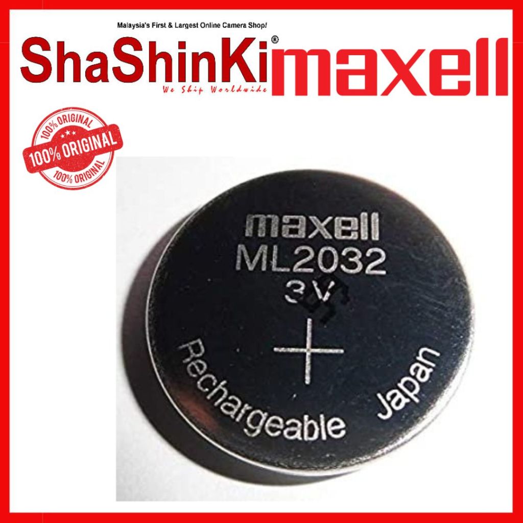 Maxell ML2032 Rechargable 3V Coin Cell Lithium Motherboard CMOS Battery | Shopee Malaysia