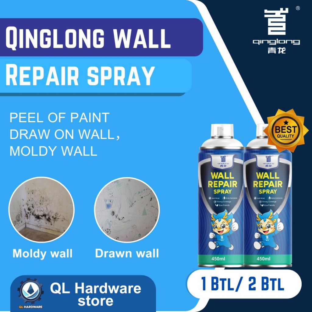 QL wall repair instant spray non toxic | Moldy wall | Kids draw on wall ...