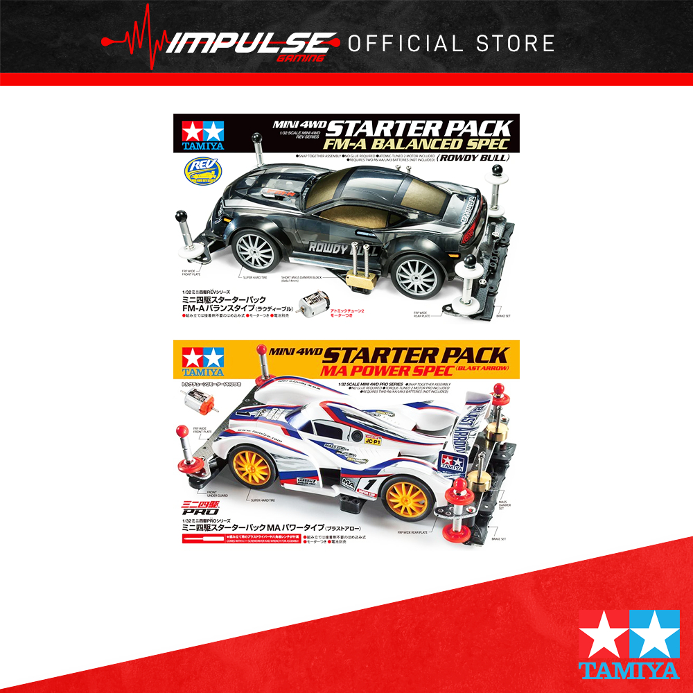 Tamiya Mini 4WD Starter Pack Series - Ma Power Spec Black Arrow / Rowdy ...