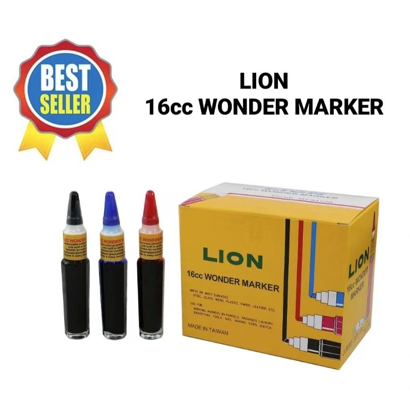 LION Glass Wonder Marker | 16cc | 玻璃马克笔 | Shopee Malaysia