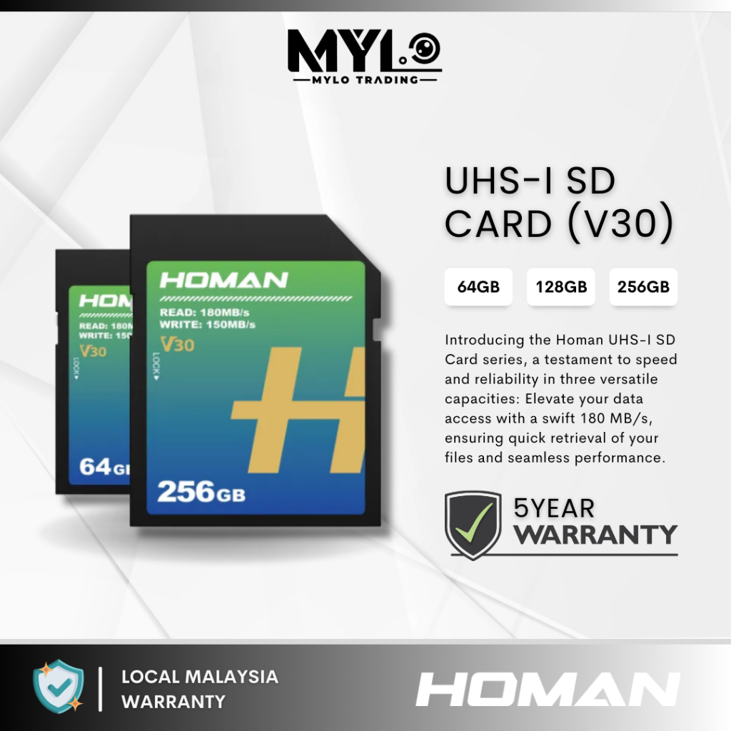 (READY STOCK) - Homan UHS-I SDXC Memory Card V30 180MB/S - ( 64GB ...
