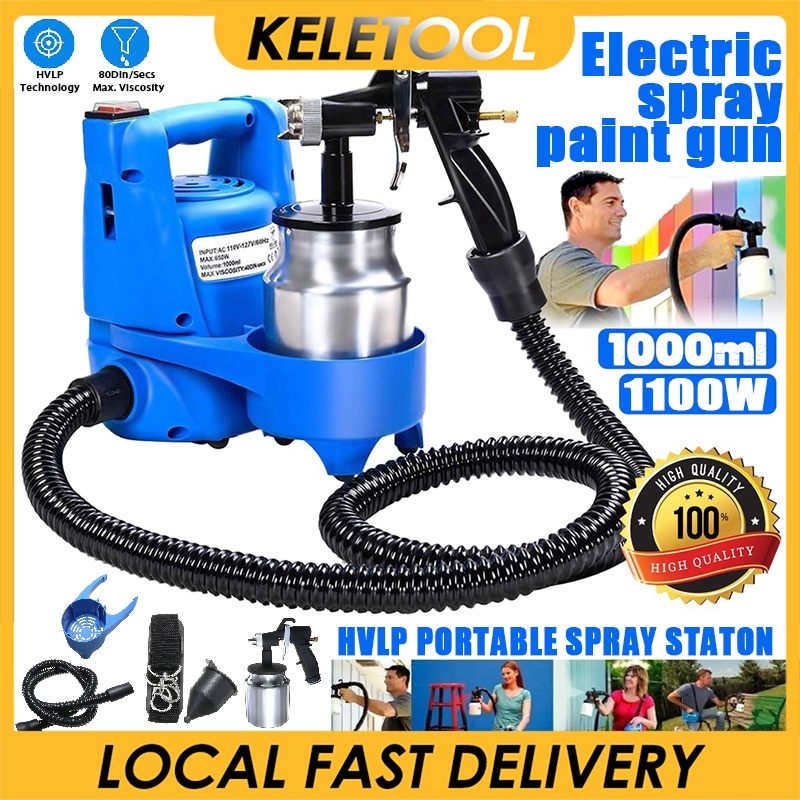 Electric Paint Gun Kit Home Use Aluminum Container Copper Nozzle ...