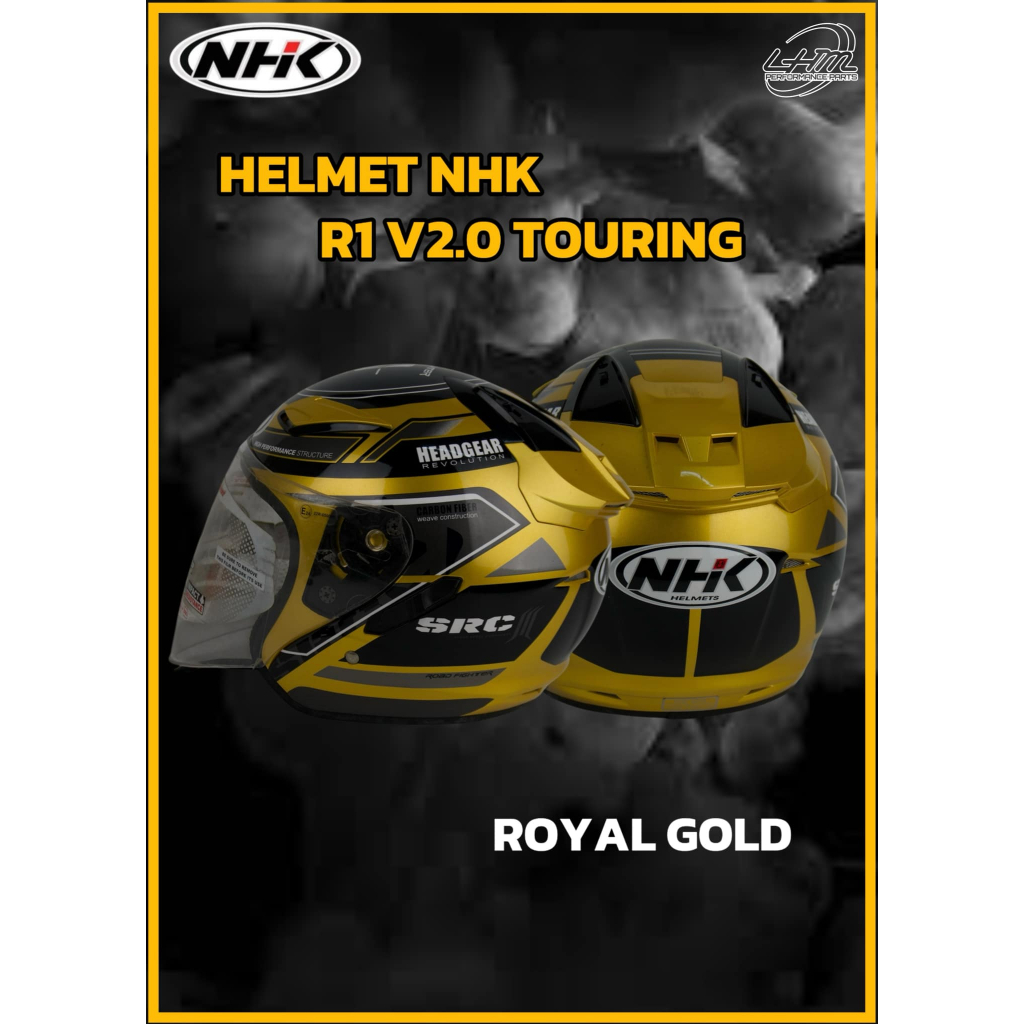 [FREE HELMET TOYS] CLEAR STOCK HELMET NHK R1 V2.0 TOURING ROYAL GOLD ...