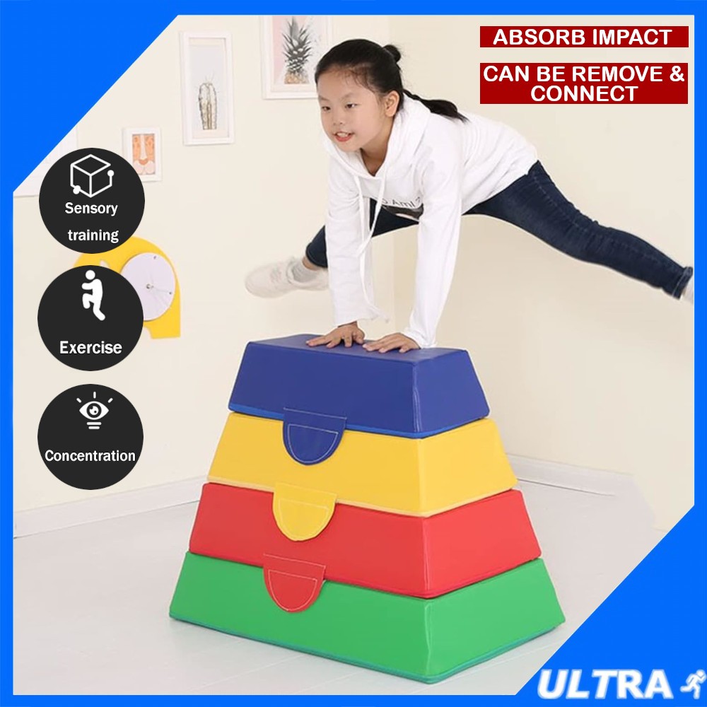 Gymnastic Vaulting Box 3-Section 4-Section Trapezoid Trainers ...