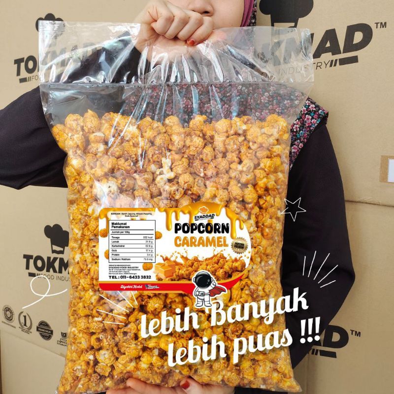 SYADDAD POPCORN CARAMEL PREMIUM VIRAL🔥(FULLY COATED CARAMEL) 1KG ...