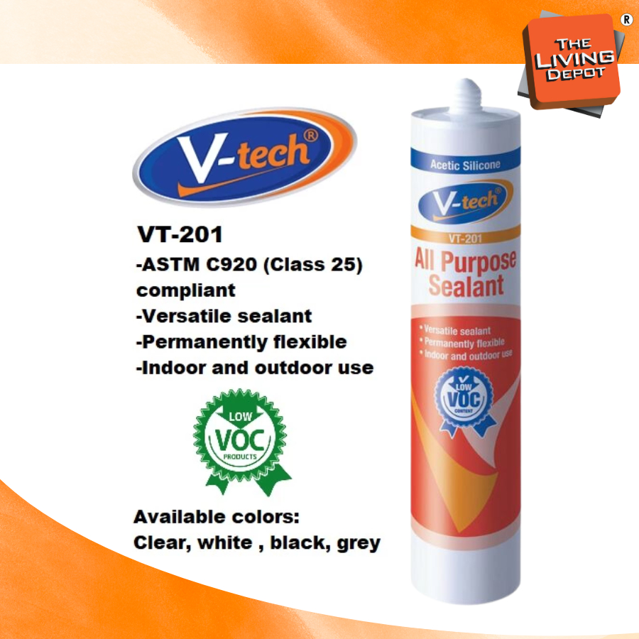 V-TECH VT-201 All Purpose Silicone Sealant 280ML | Shopee Malaysia