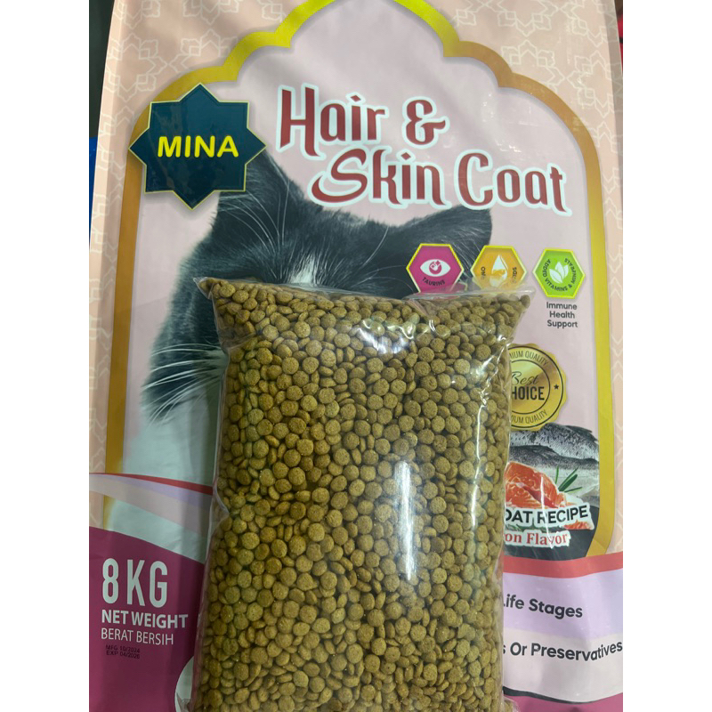 Mina Cat Food food salmon 1kg Repack | Shopee Malaysia