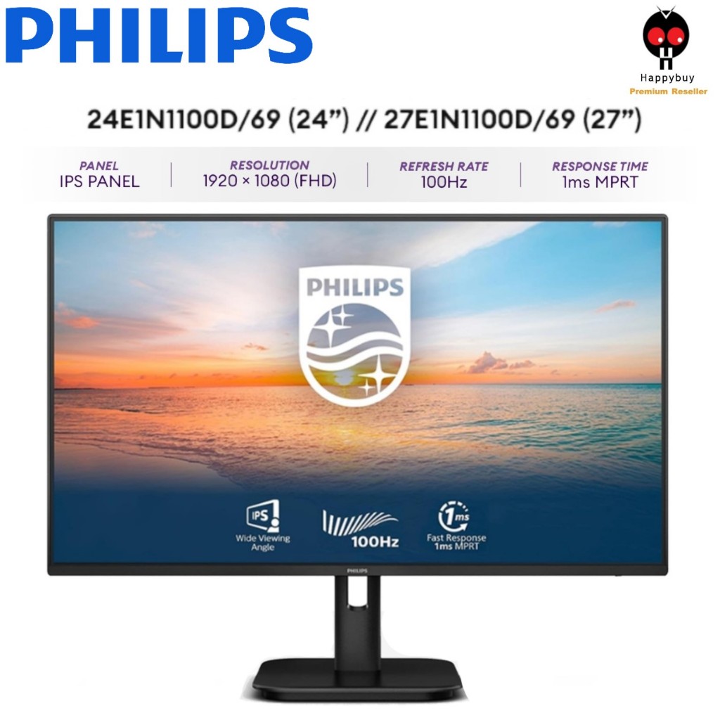 Philips 24E1N1100D (24") / 27E1N1100D (27") 100Hz FHD IPS 1080p Office ...