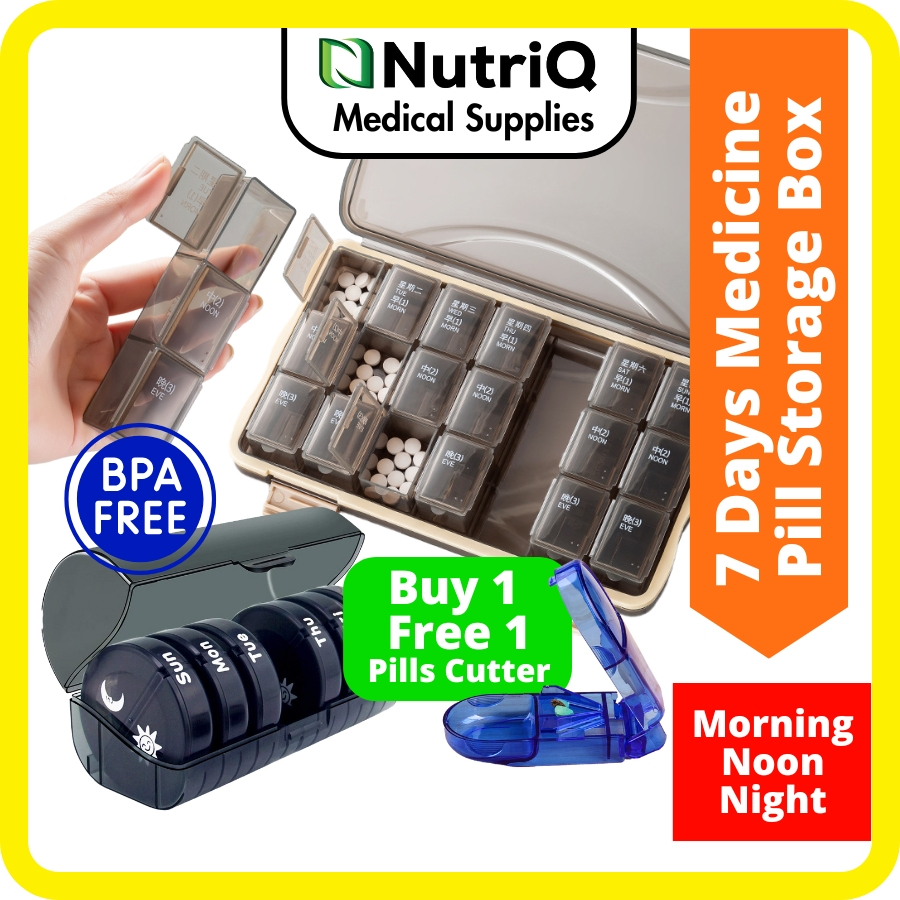 Weekly Pill Box Organizer Medicine Box Bekas Ubat Pill 药盒 Pill Case ...