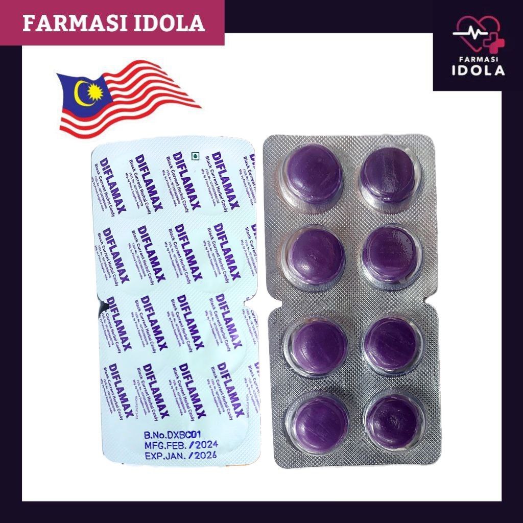 Diflamax Blackcurrent Herbal Candy | Shopee Malaysia