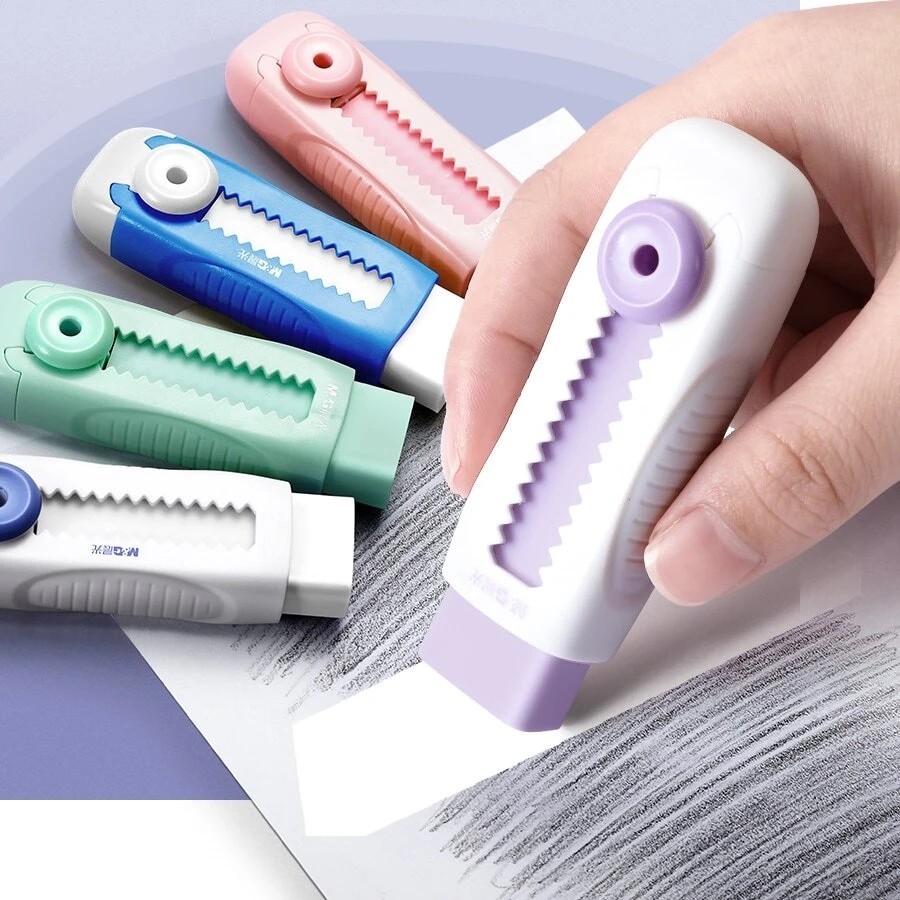 M&G Sliding Retractable Push Eraser Pen AXPQ4273 Stationery School ...