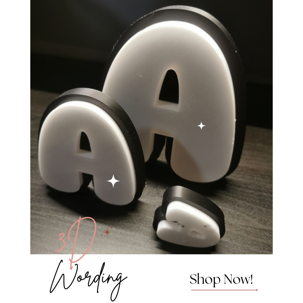 NO MOQ H5-15cm 3D duo-colour Alphabet ABC Letter Box Huruf Hiasan ...