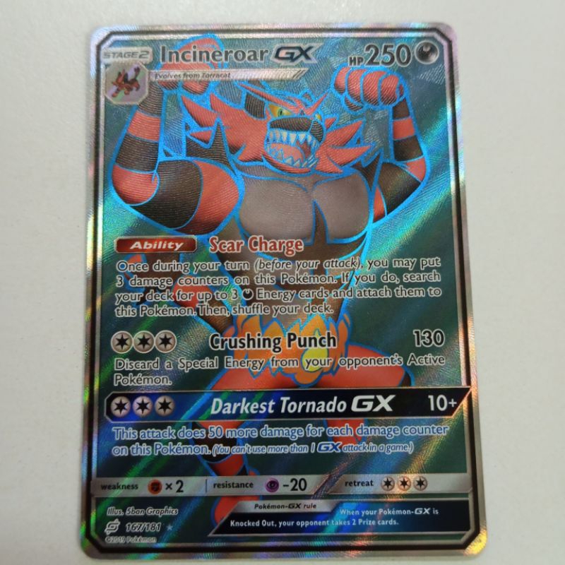 Pokemon TCG - Incineroar GX 167/181 (Full Art Ultra Rare) | Shopee Malaysia
