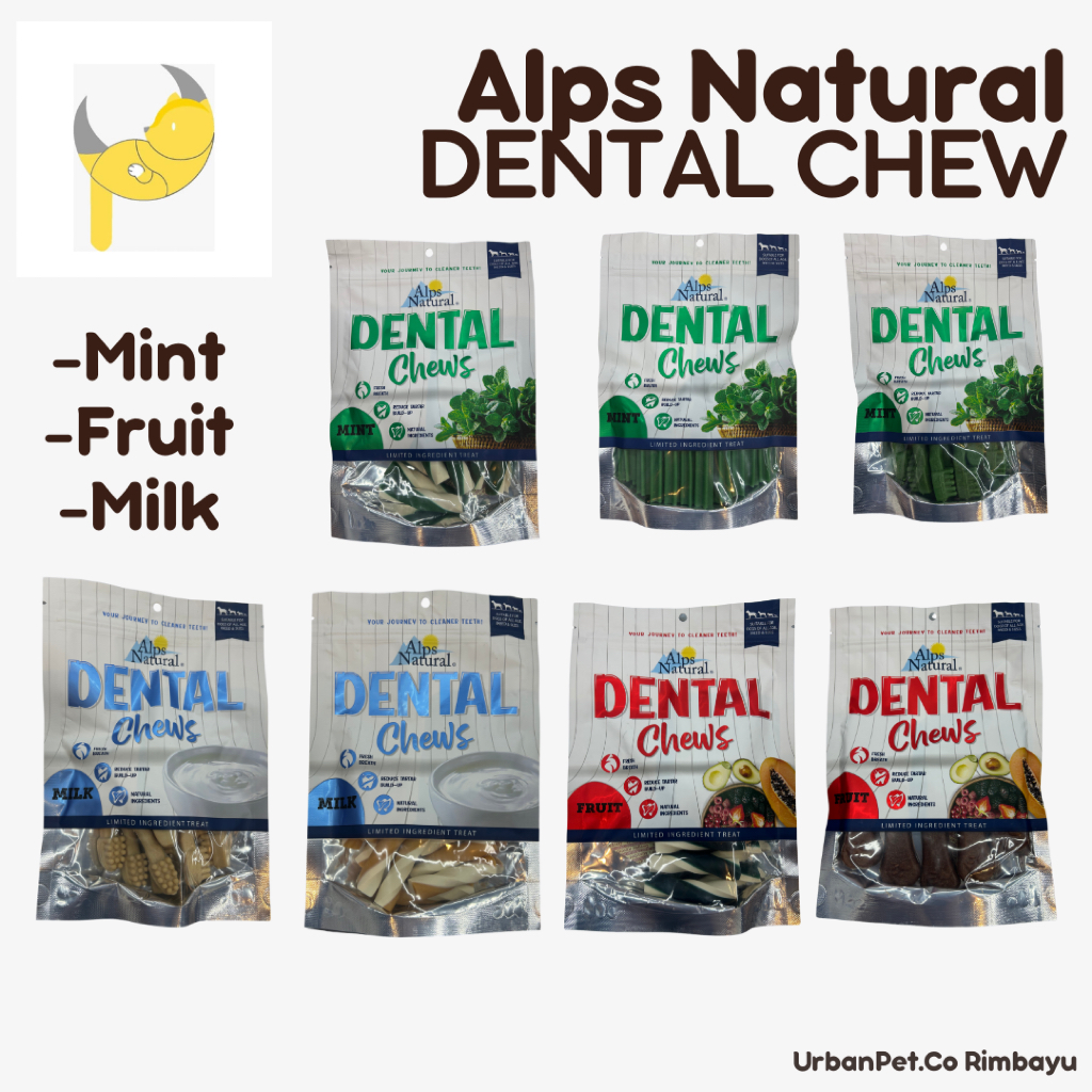Alps Natural Dental Chews - 150g ( Mint/ Fruit/ Milk) | Shopee Malaysia
