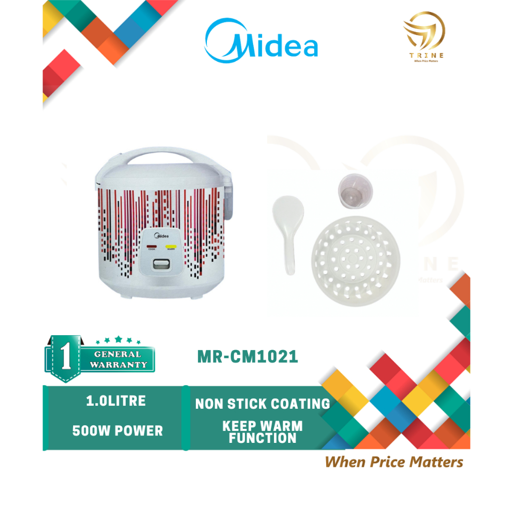 MIDEA 1L MR-CM1021 JAR RICE COOKER | Shopee Malaysia