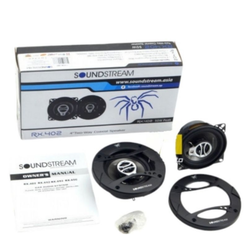SOUNDSTREAM RX-402 4" 2 Way coaxial Car Speakers 25W RMS | Shopee Malaysia