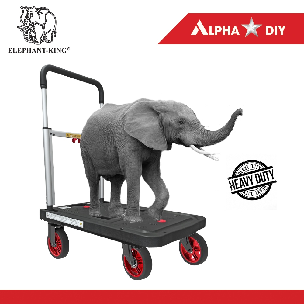 Elephant King Steel Platform Trolley 137kg Heavy Duty Hand Truck 4 ...