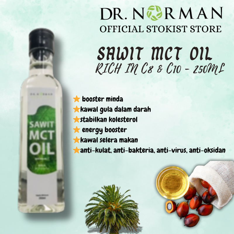1124 SAWIT MCT OIL REPALMO BY DR NORMAN - RICH IN MCT C8 & C10 250ML - BRAIN & ENERGY BOOSTER ...