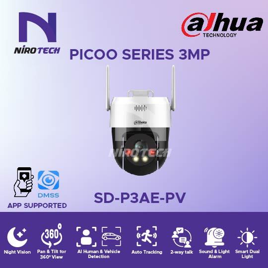 [SIRIM APPROVED] DAHUA Picoo A2 3MP Outdoor Wireless CCTV WiFi Camera ...