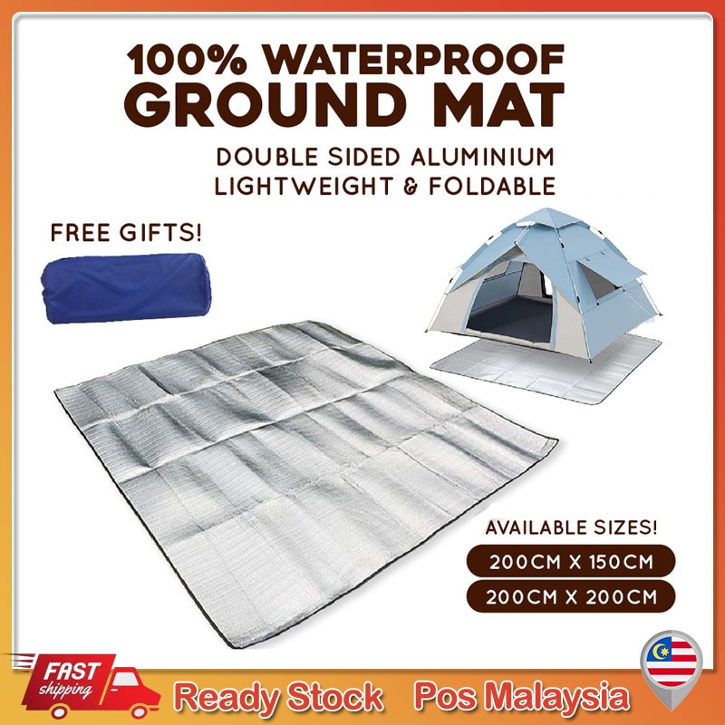 200*200cm Waterproof Ground Mat Camping Sheet Waterproof Double Sided ...