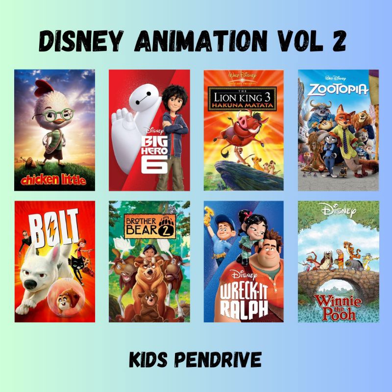 D2 DISNEY ANIMATION 2 32GB USB - PENDRIVE KARTUN KANAK KANAK 2024 ...