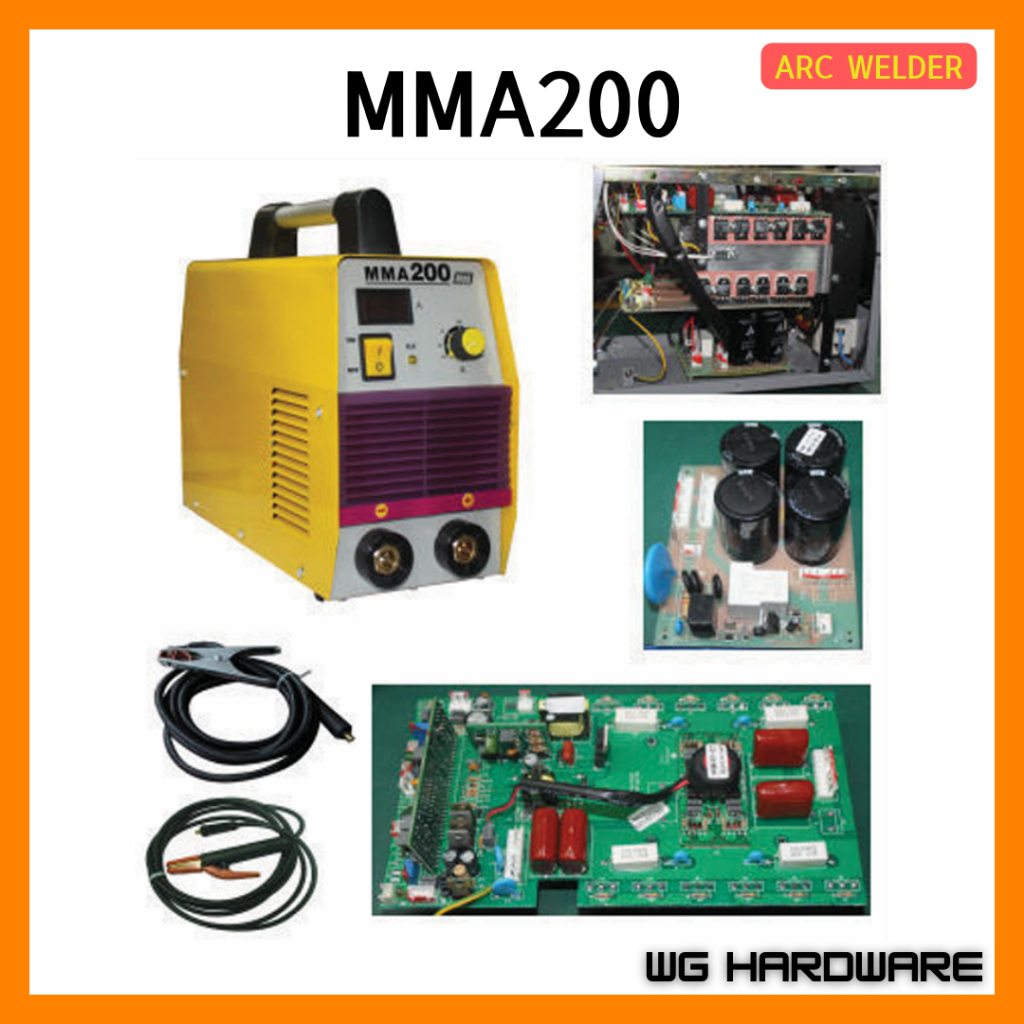 MMA200 ARC WELDER INVERTER WELDING MACHINE MMA WELDING DIGITAL METER ...