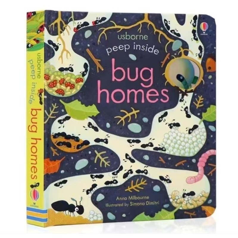 Usborne Peep Inside Flip Book/ Bug Homes /Early Learning Kids Story ...