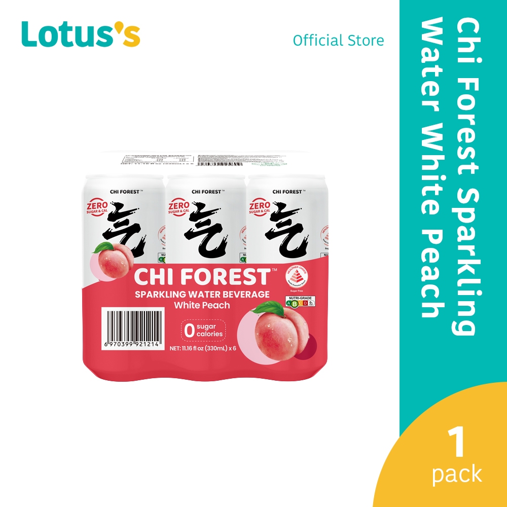 Chi Forest Sparkling Water White Peach 6x330ML | Shopee Malaysia