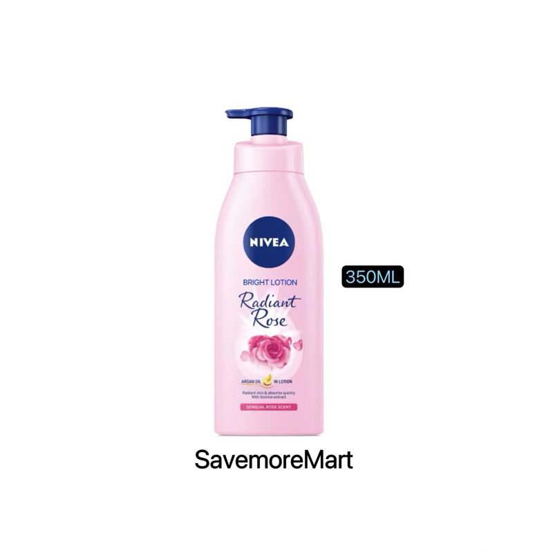Nivea Bright Lotion Radiant Rose Argan Oil In Lotion 350ML | Shopee ...