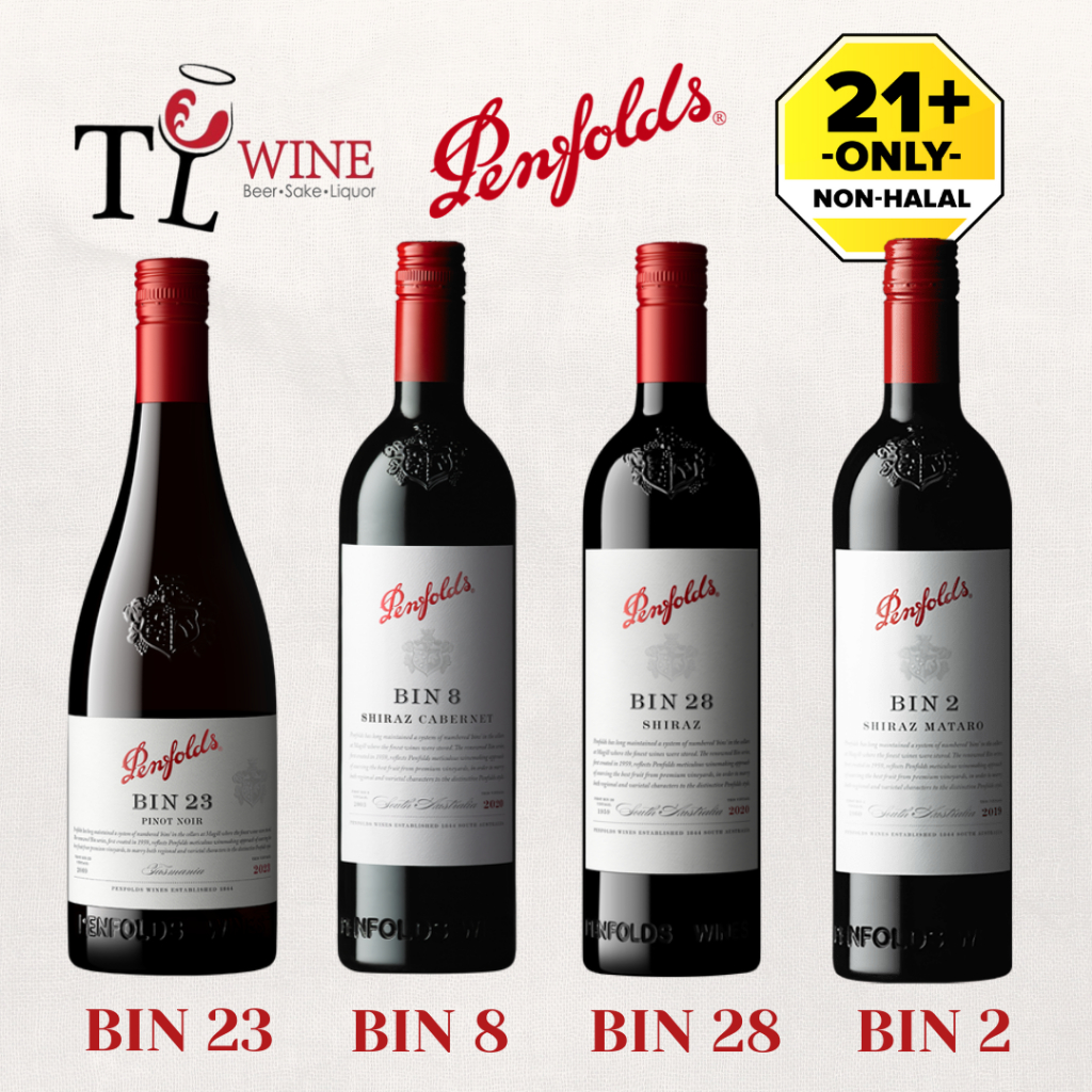 Penfolds Bin 2 / bin 8 / bin 23/ bin 28 Red Wine (Alc: 13.5-14.5%) Duty ...