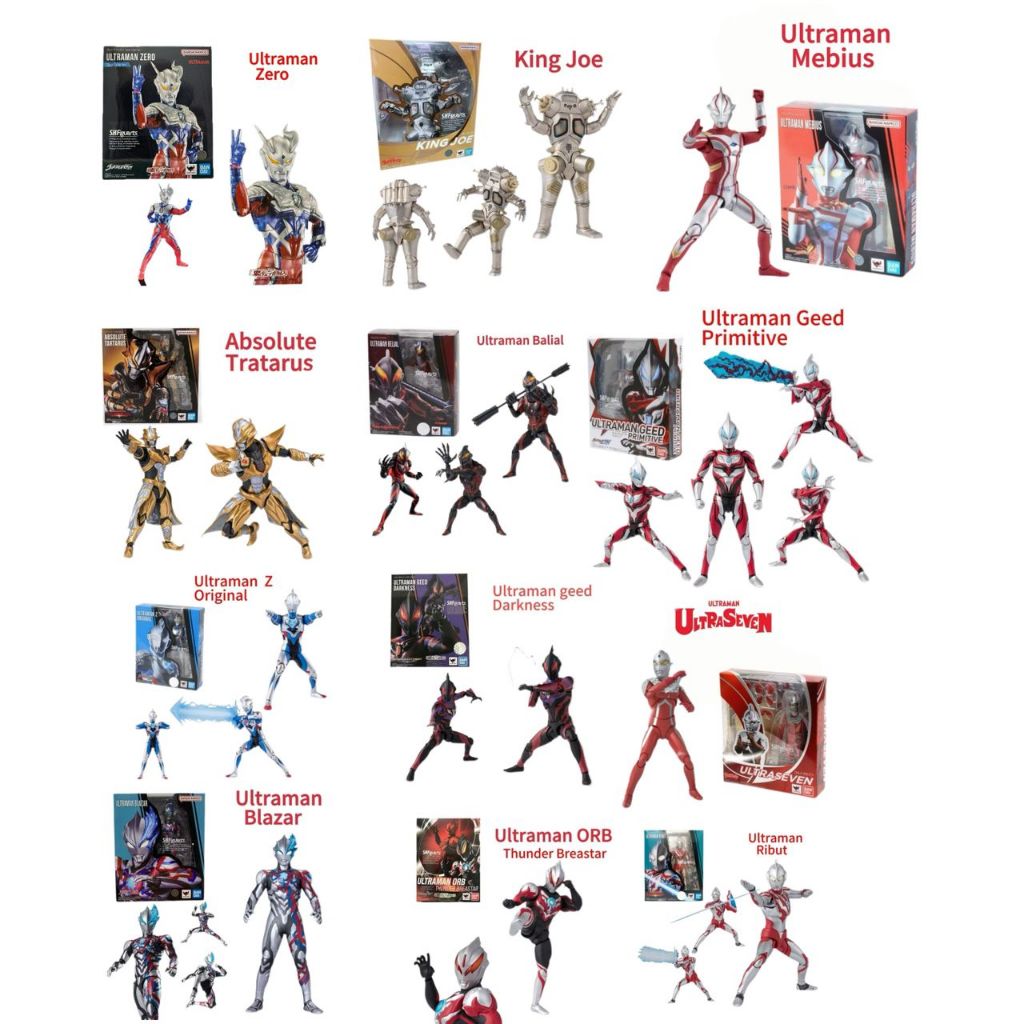 Original Bandai S.H.Figuarts All Ultraman & Monster Action Figure With ...