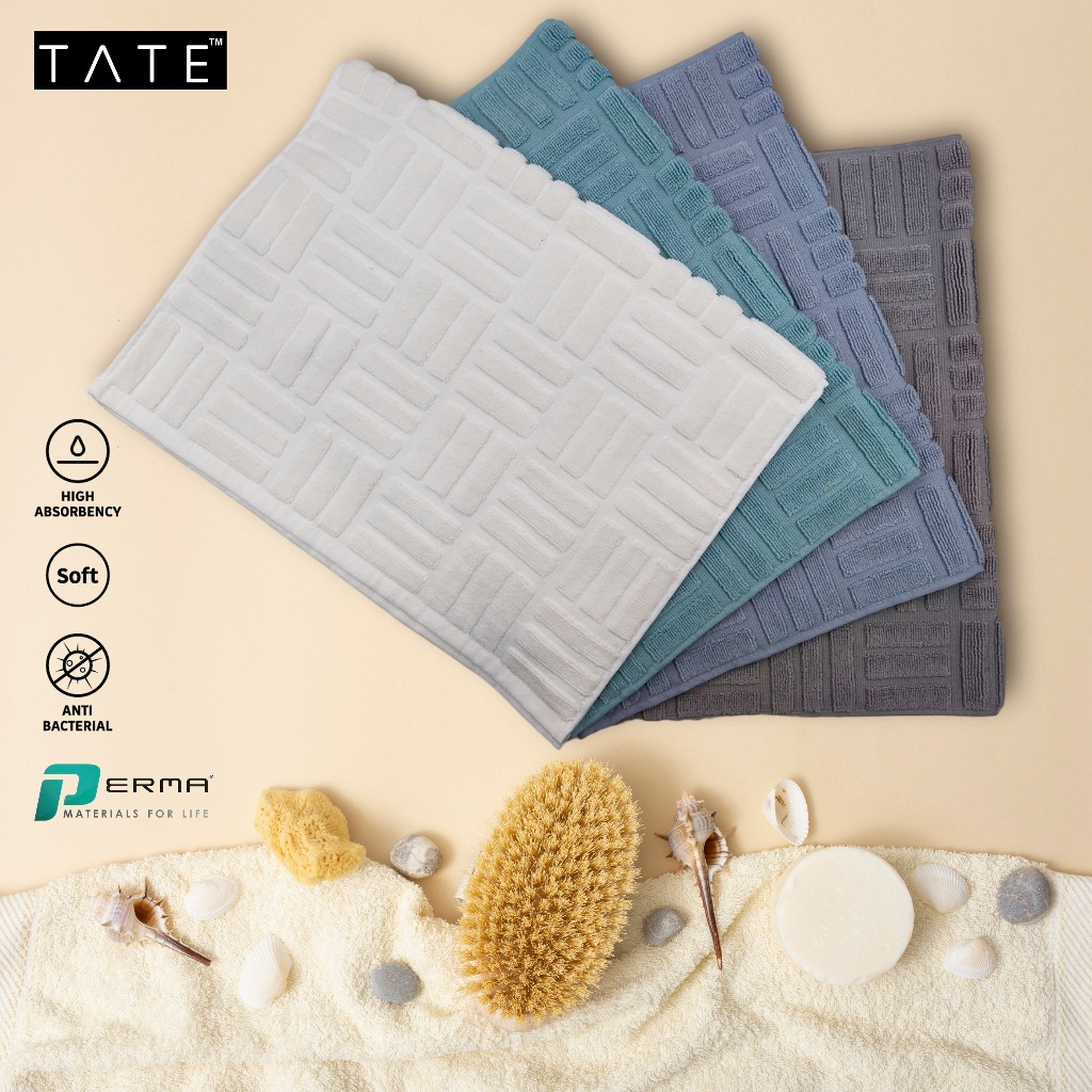 TATE Perma BATH MAT 40cm x 60cm Permanent Anti-bacterial | Shopee Malaysia