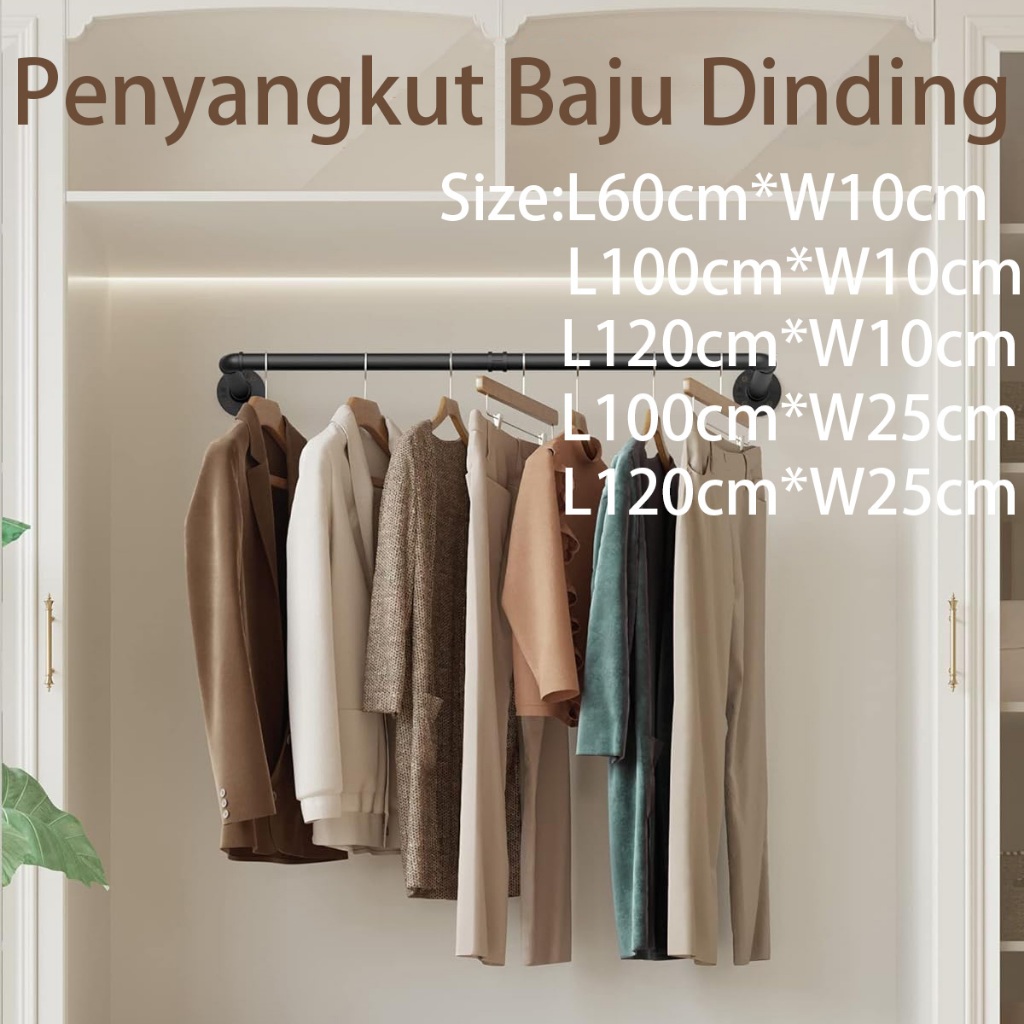 Penyangkut Baju Dingding wall hanger Sangkut Baju Besi Clothes Rack ...