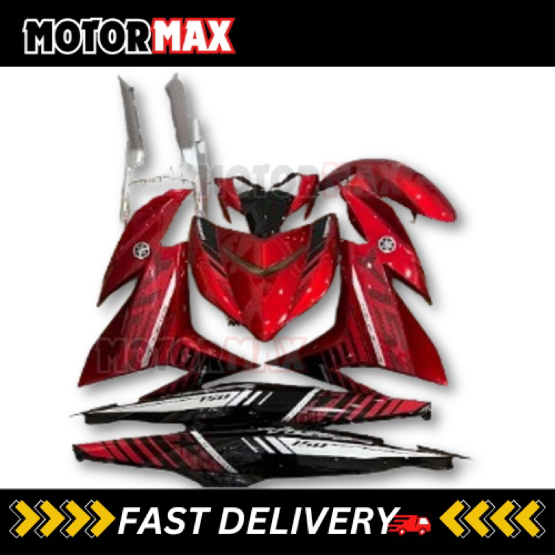 100% ORIGINAL Y15 V2 PROMOSI COVER SET MERAH PURBA HITAM BATMAN ...