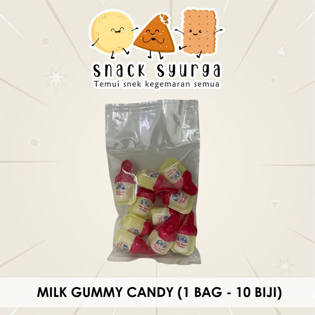 Milk Gummy Candy On Viral Yummy Sweet Gift (1 Bag 10 Pcs) | Shopee Malaysia