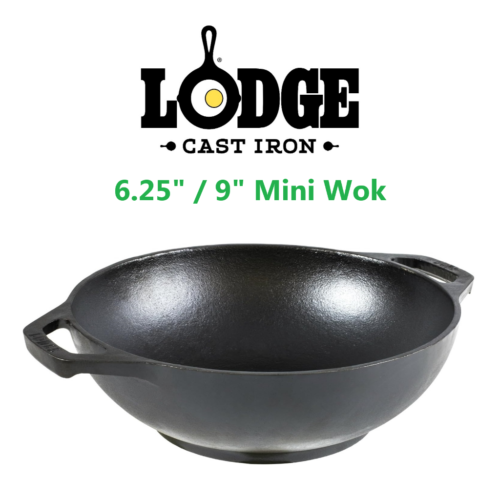 Lodge Cast Iron Mini Wok - 6.25" (16cm) or 9" (23cm) | Shopee Malaysia