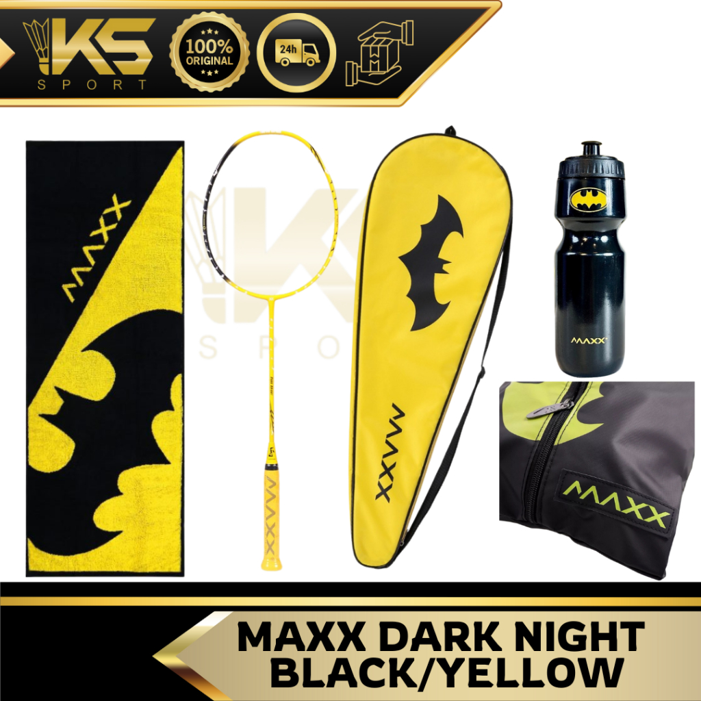 MAXX BATMAN DARK KNIGHT BADMINTON SERIES 4U/G6 MAX-30 lbs | Shopee Malaysia