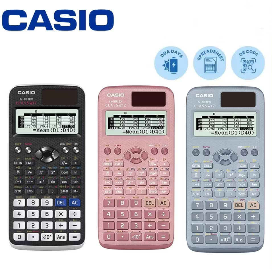 *ORI* CASIO FX-570EX SCIENTIFIC CALCULATOR CLASSWIZ BLACK BLUE PINK (3 ...