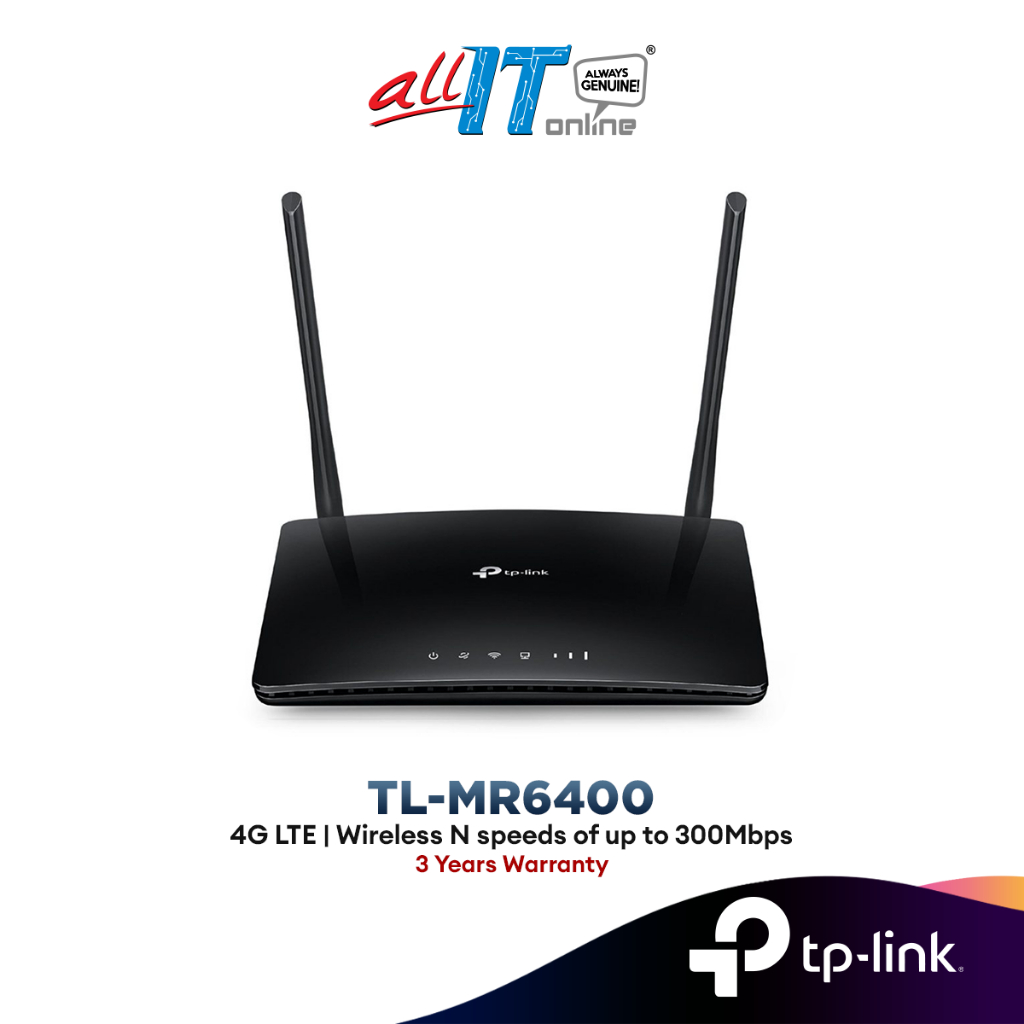 TP-Link TL-MR6400 300Mbps Wireless N 4G LTE Router | Shopee Malaysia
