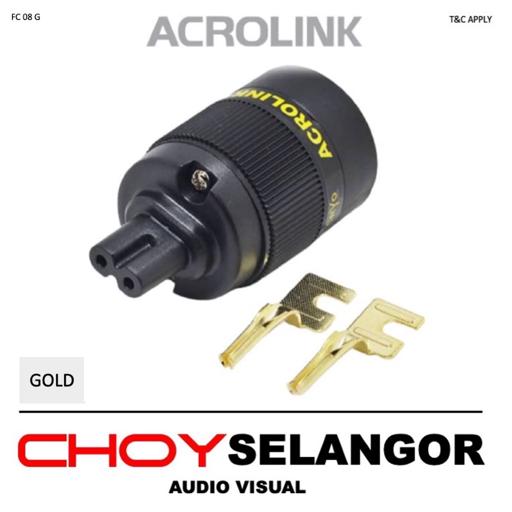 Acrolink FC 08 G Gold Plated Copper AC Power Cord Figure 8 IEC Plug ...