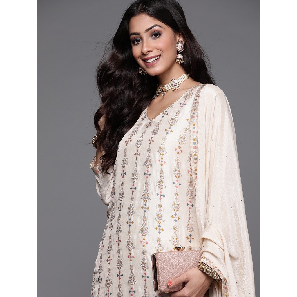 READY S - 2XL MVITA LIVING CREATION Designer Embroidery Work Viscose ...