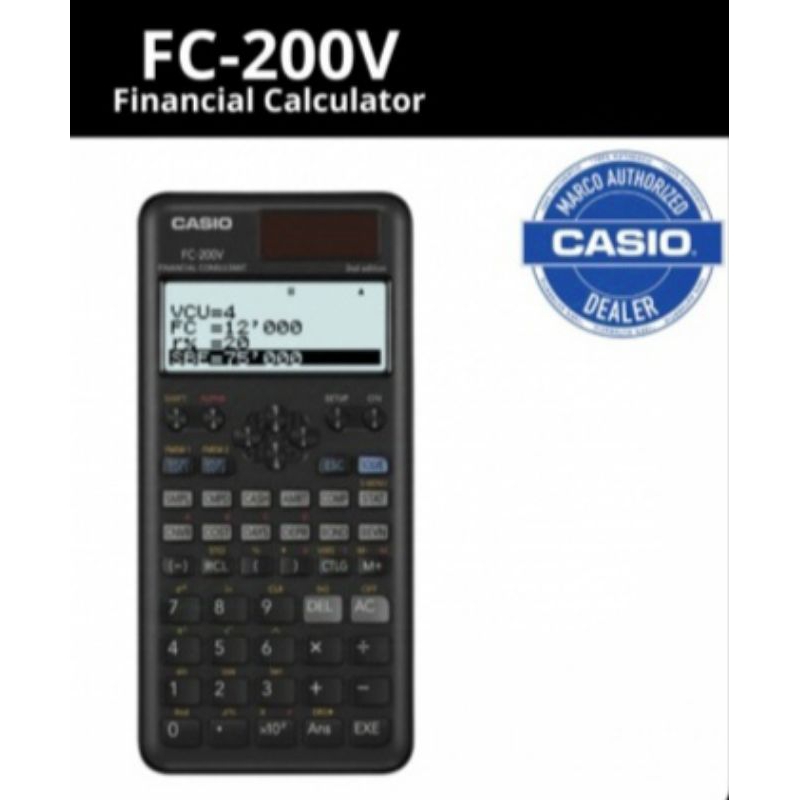 Authentic Casio FC-200v Financial Calculator FC-200 V-2 exam CFA ...