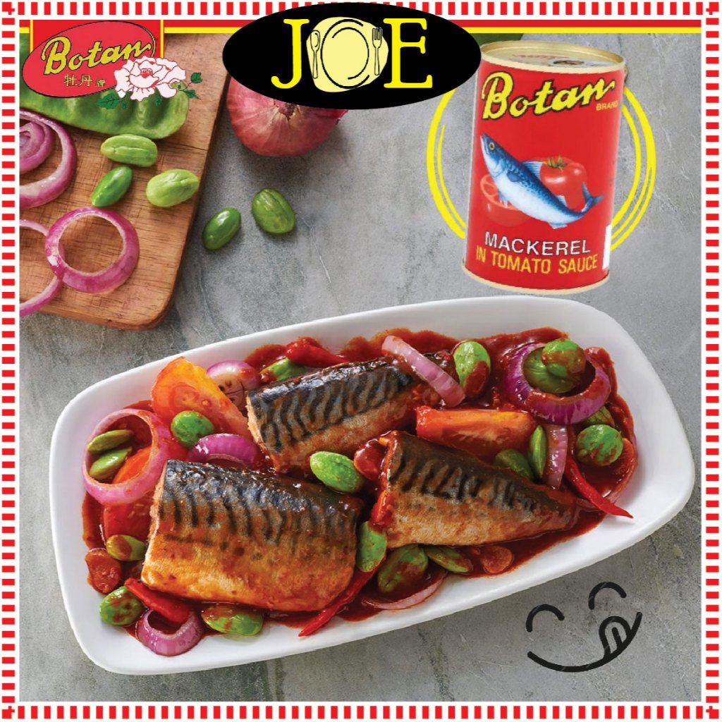 BOTAN MACKEREL Sauce Tomato Mackerel Botan Tin Sos Tomato Fish Canned ...